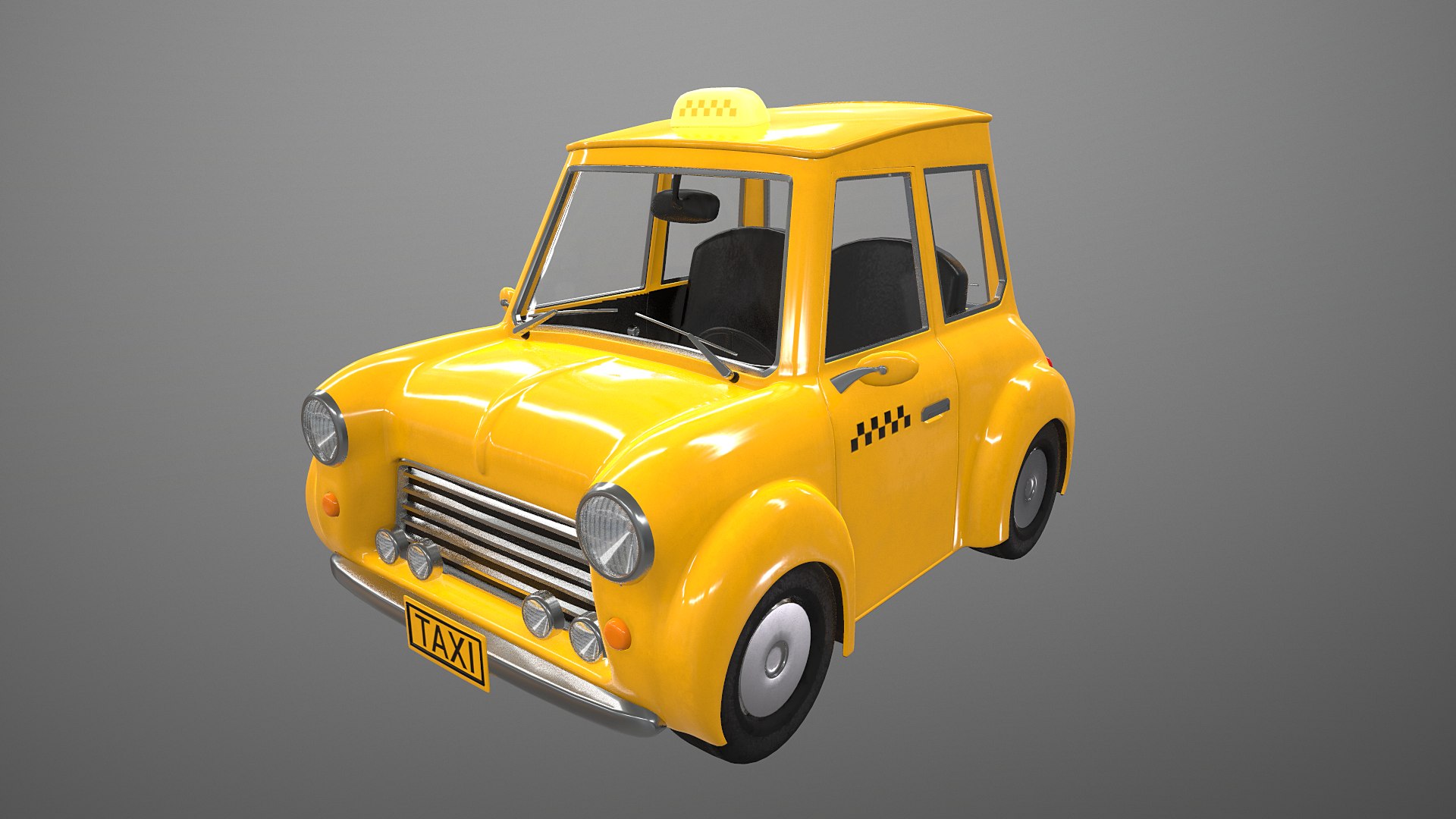 Mini Taxi Car 3D Model - TurboSquid 1747446