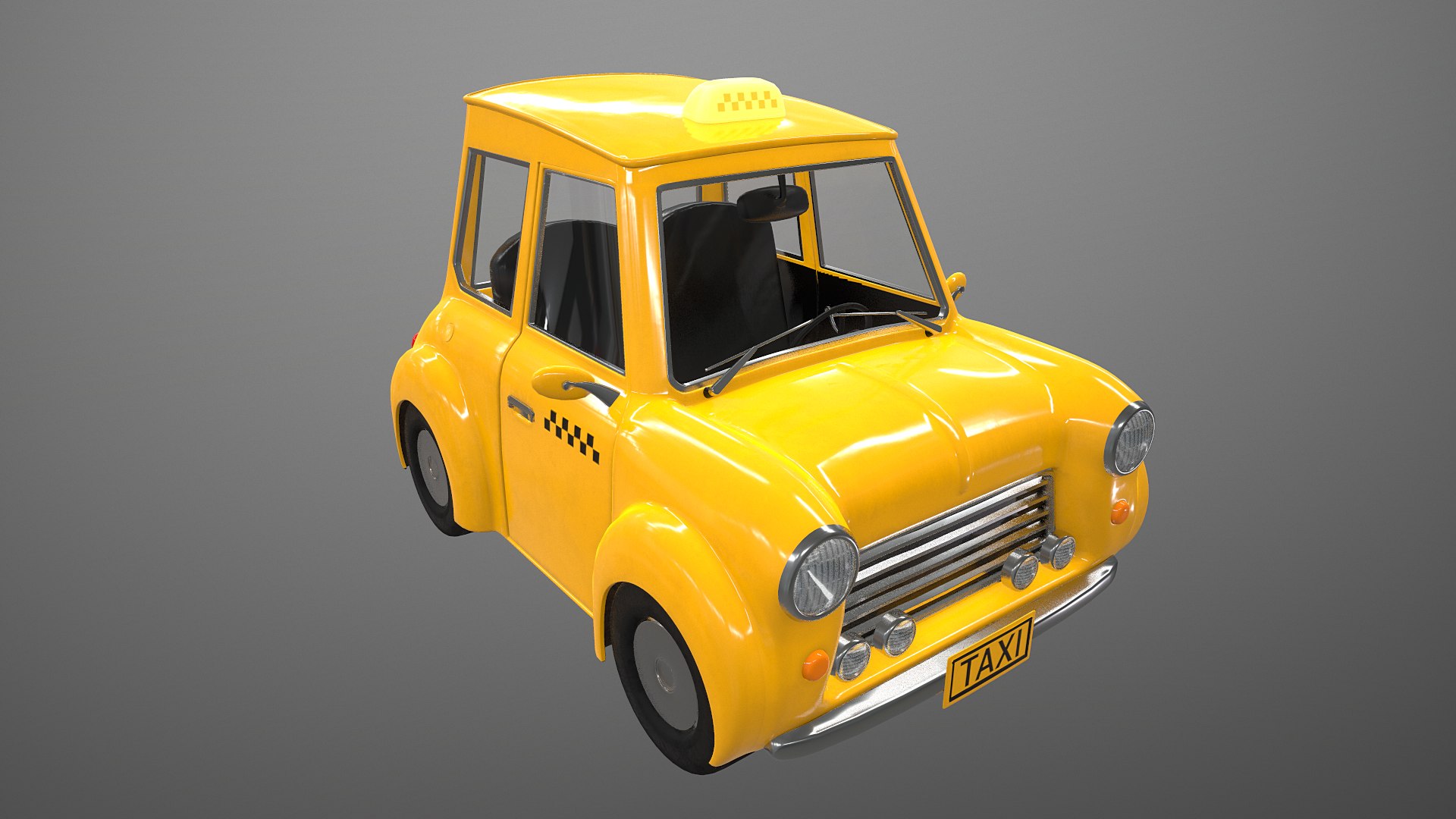 Mini Taxi Car 3D Model - TurboSquid 1747446