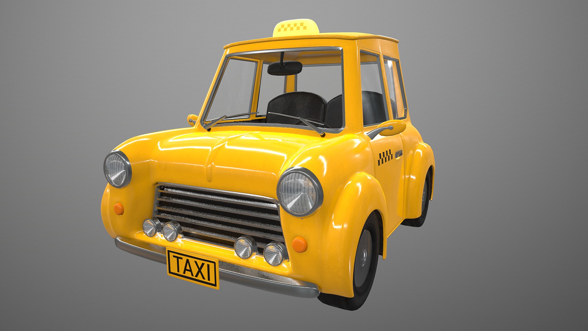 Mini Taxi Car 3D Model - TurboSquid 1747446
