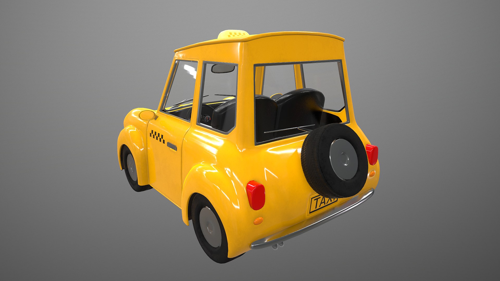 Mini Taxi Car 3D Model - TurboSquid 1747446