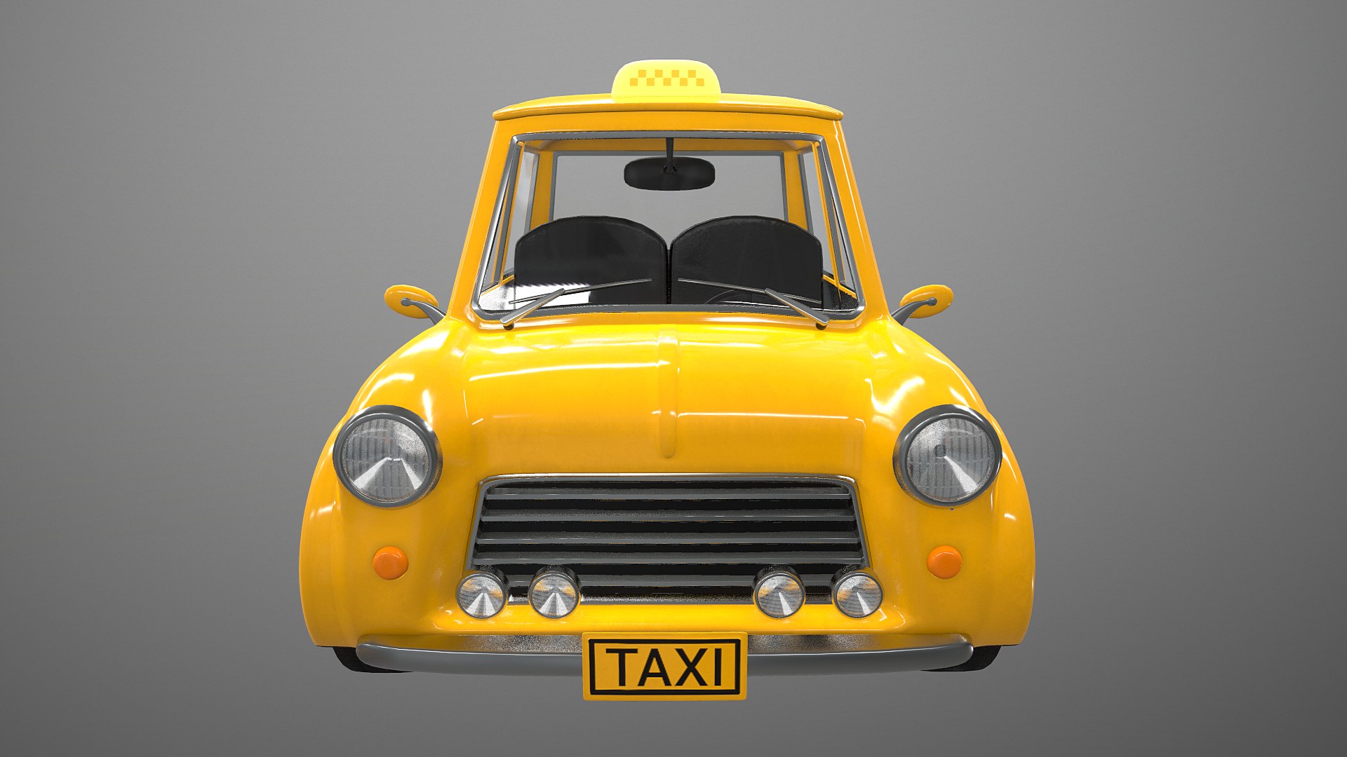 Mini Taxi Car 3D Model - TurboSquid 1747446