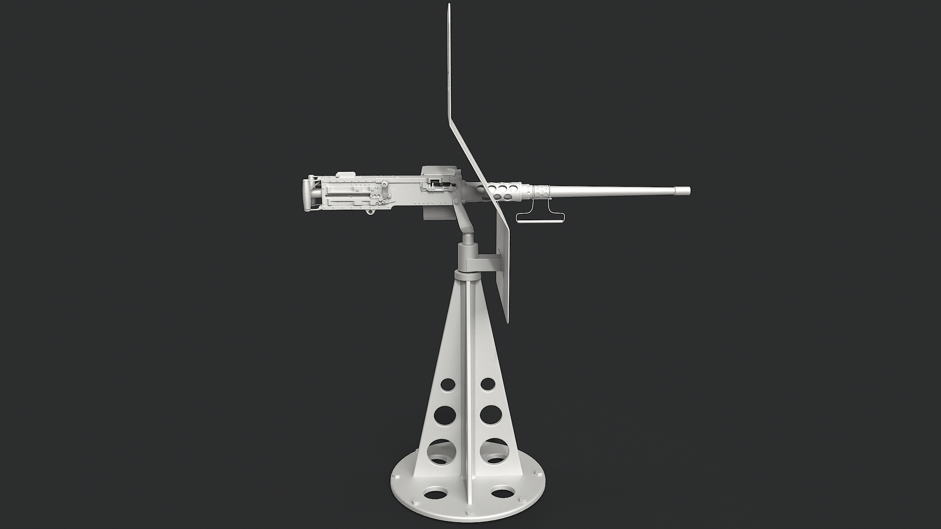 3D M2 Machine Gun With Shield - TurboSquid 1919053