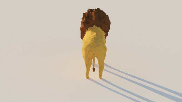 modelo 3d León Low Poly - TurboSquid 1808393