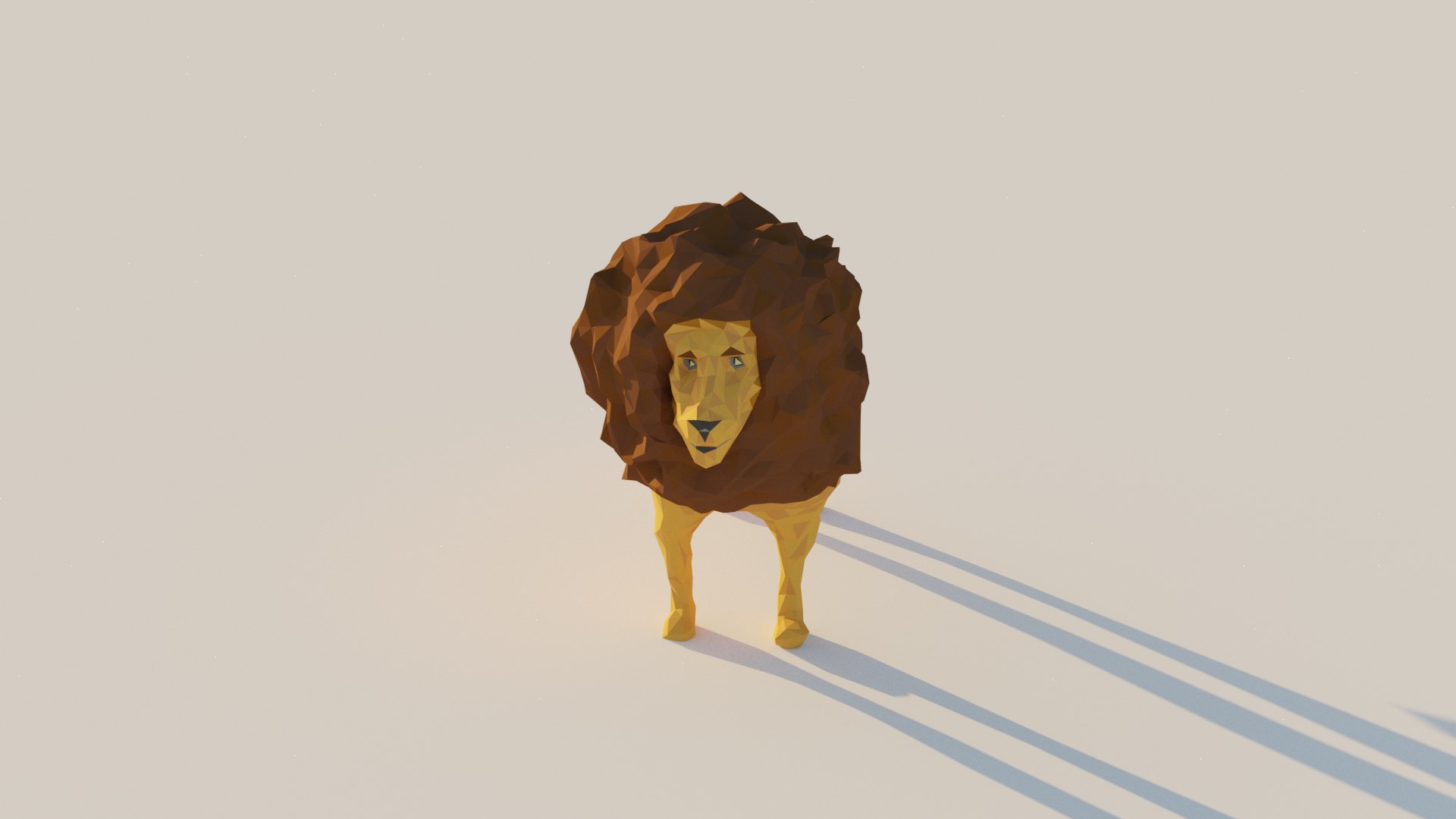 3D Lion Low Poly - TurboSquid 1808393
