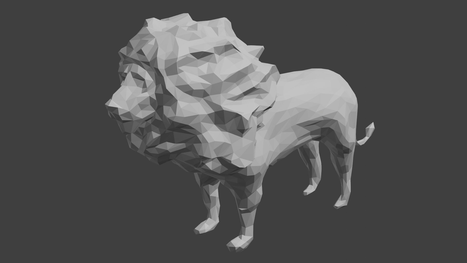3D Lion Low Poly - TurboSquid 1808393