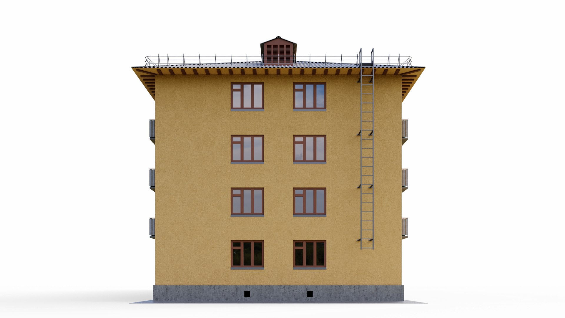 Typical Brick Soviet Residential Building Of The 60s 3D Model ...