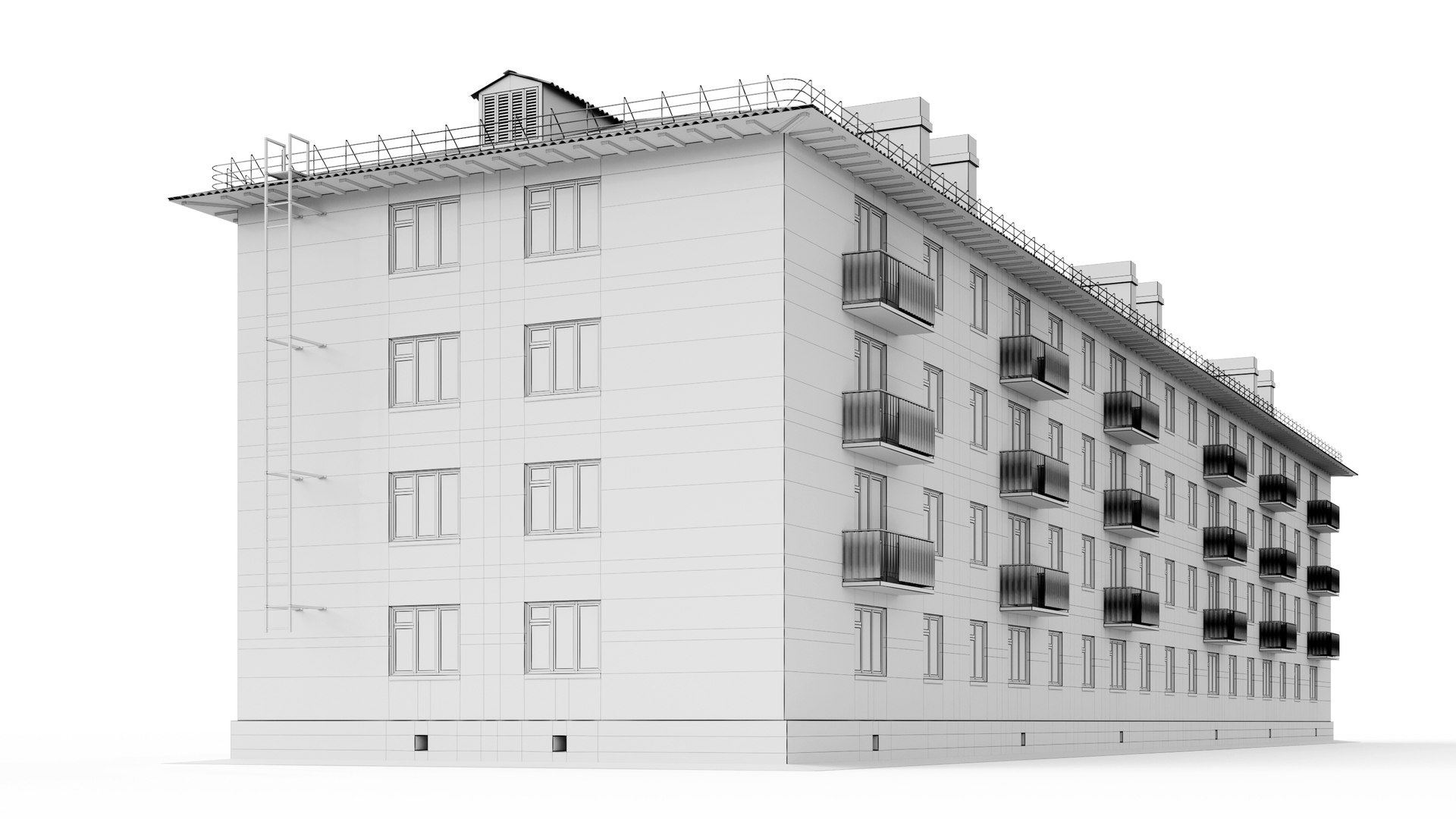 Typical Brick Soviet Residential Building Of The 60s 3D Model ...