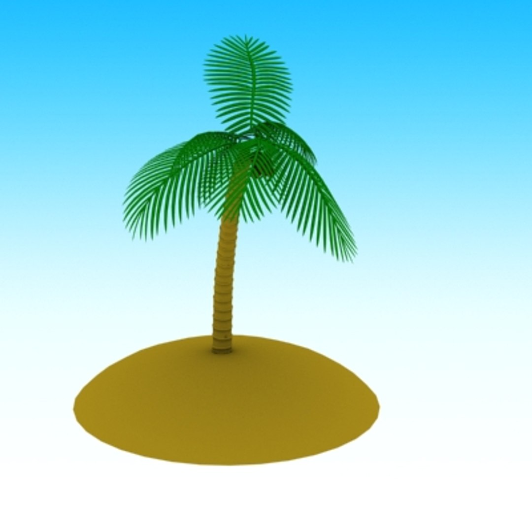 3d model palm tree