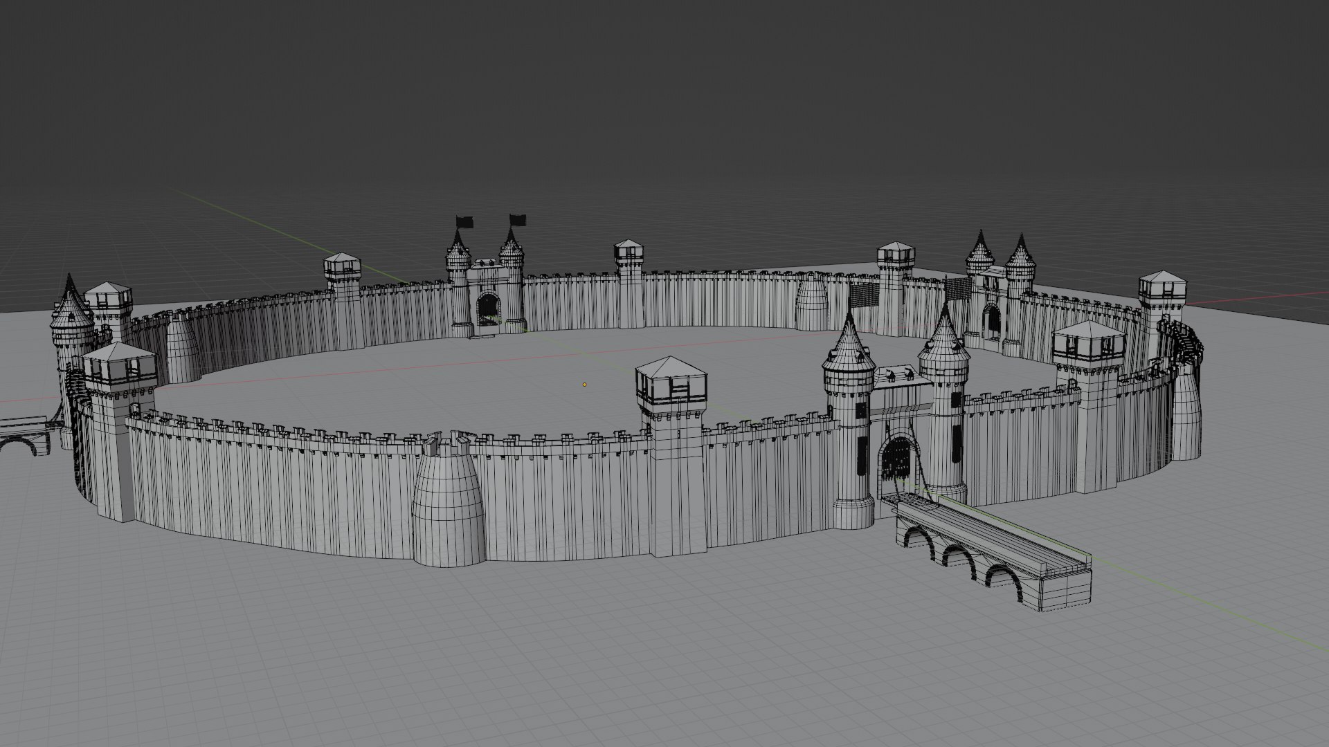 Medieval Castle Full 3D Model - TurboSquid 2146035