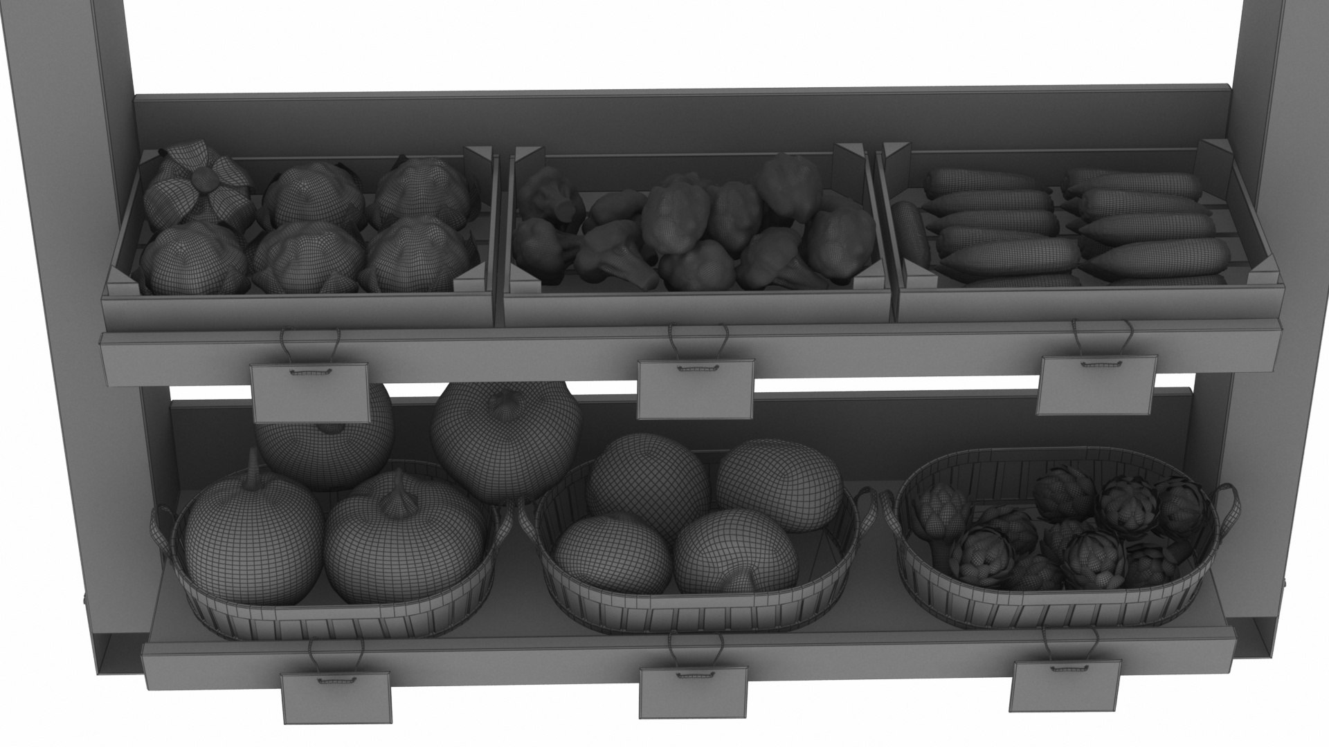 3D Model Green Grocer Stand 07 - TurboSquid 1557798