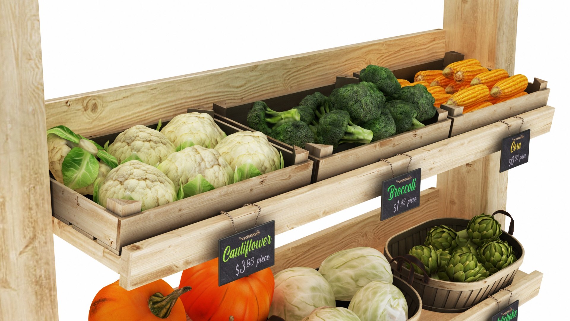 3D Model Green Grocer Stand 07 - TurboSquid 1557798