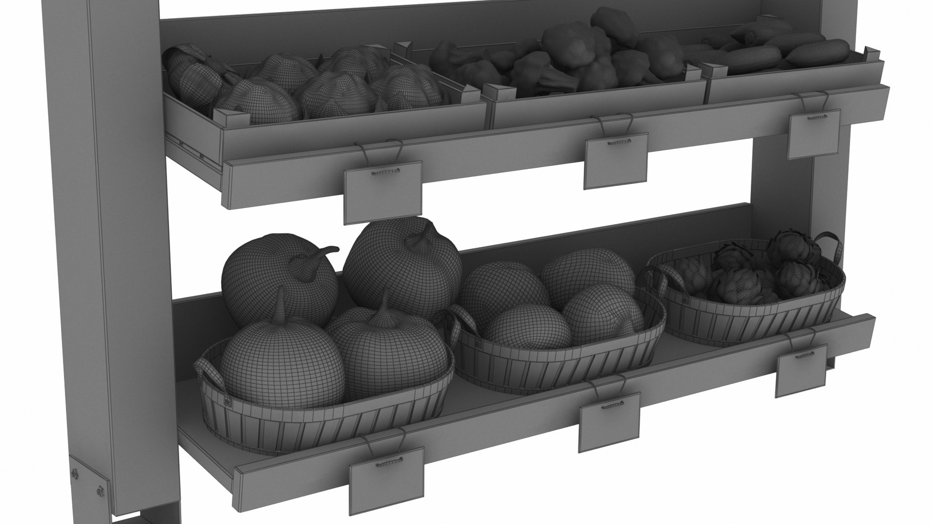 3D Model Green Grocer Stand 07 - TurboSquid 1557798
