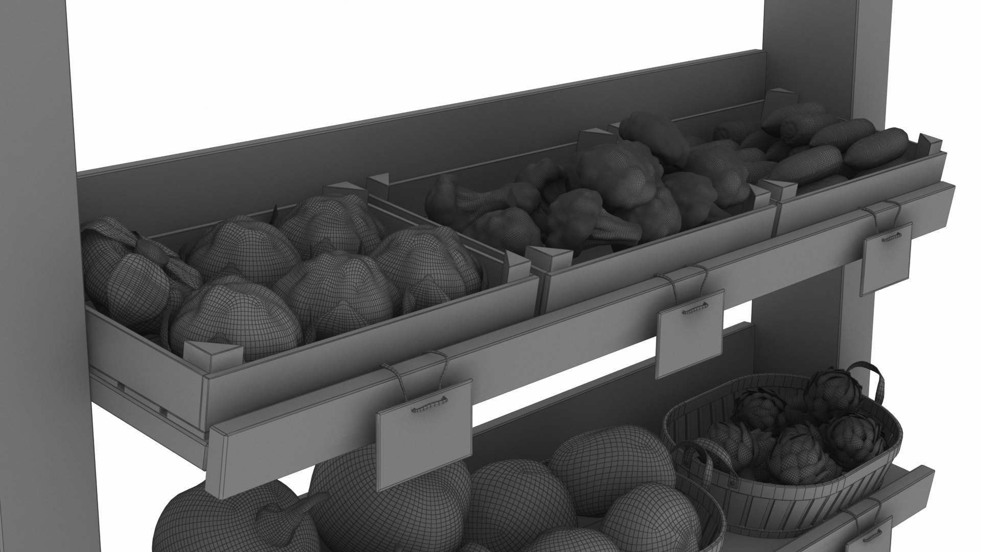 3D Model Green Grocer Stand 07 - TurboSquid 1557798