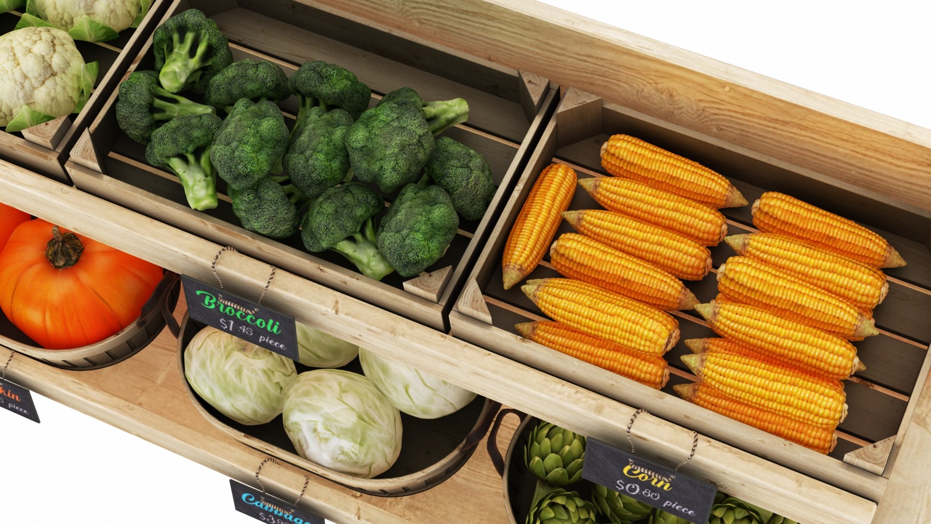 3D Model Green Grocer Stand 07 - TurboSquid 1557798