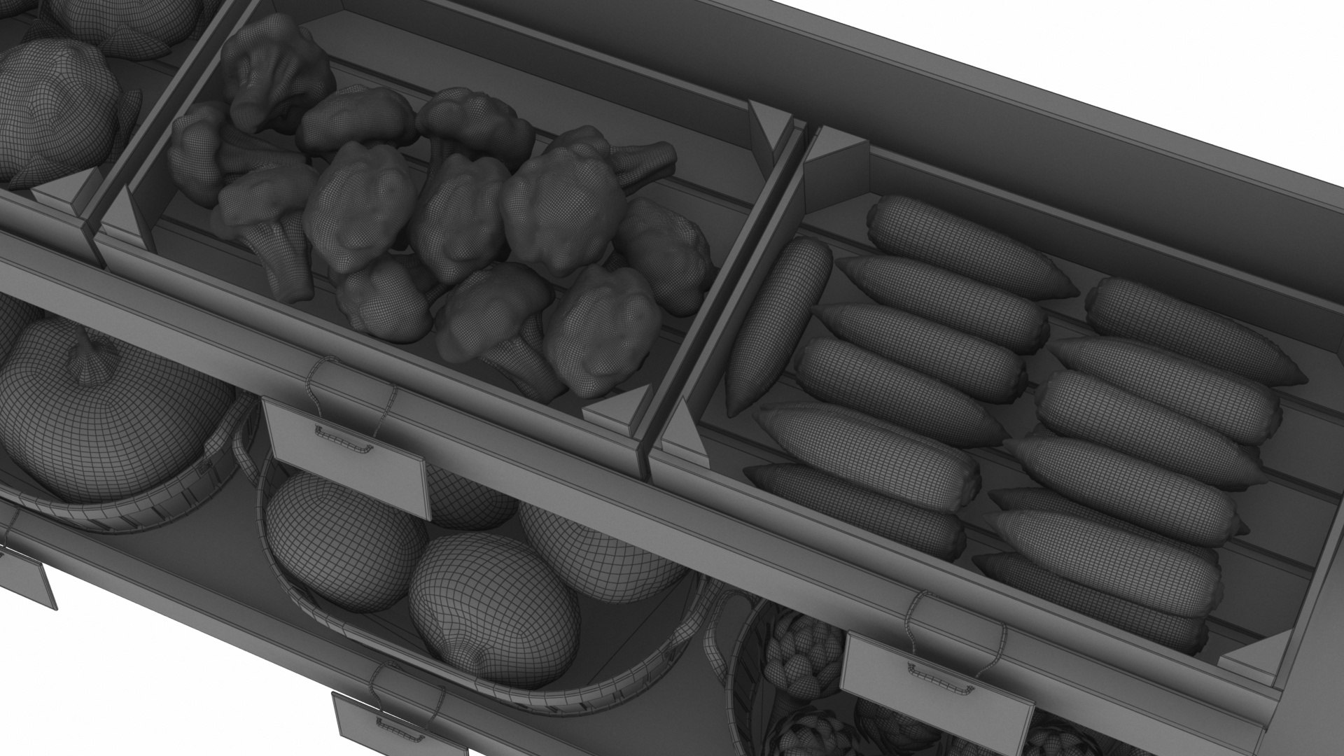 3D Model Green Grocer Stand 07 - TurboSquid 1557798