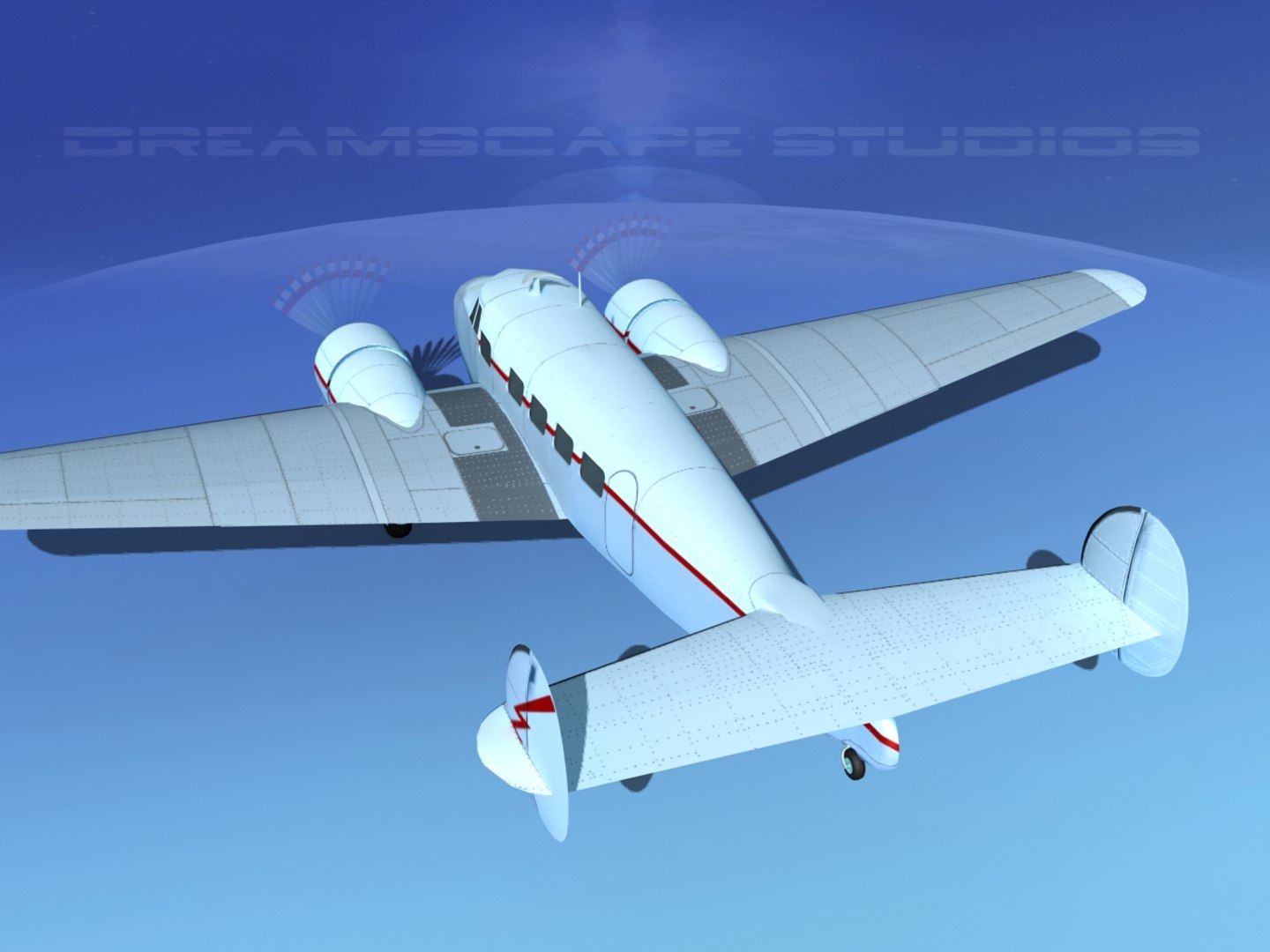 3d Propellers Lockheed L10 Electra Model