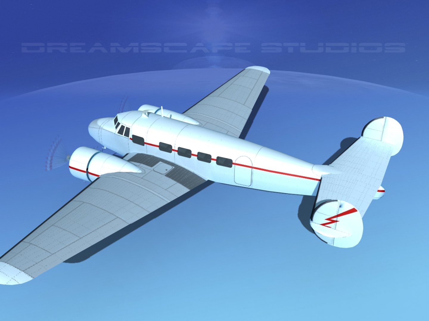 3d Propellers Lockheed L10 Electra Model