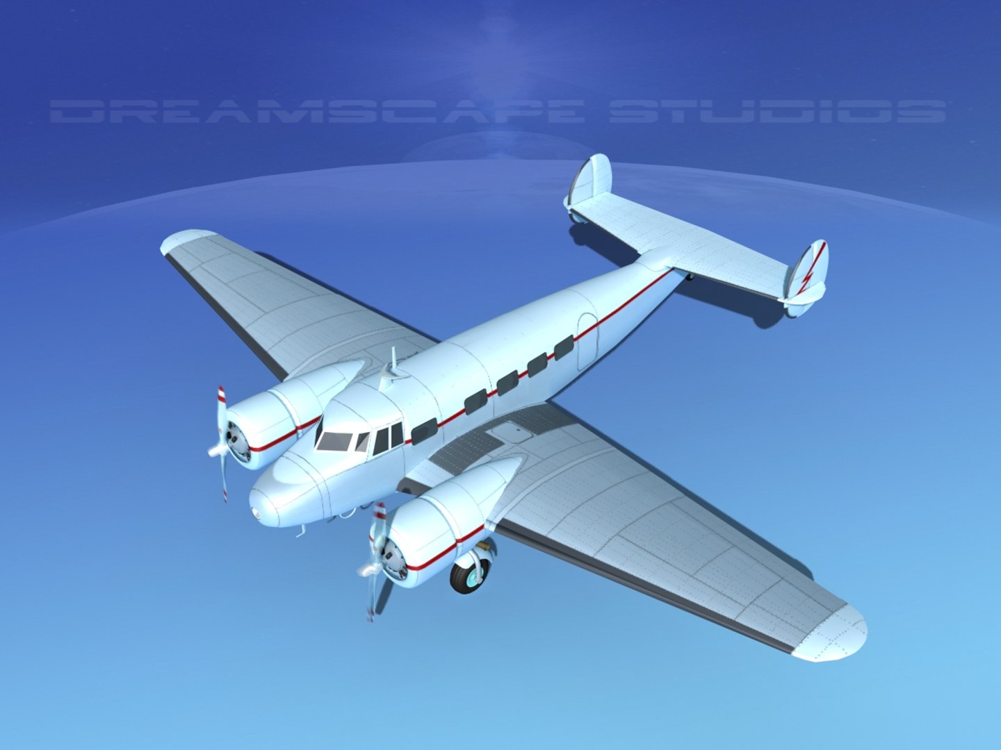 3d Propellers Lockheed L10 Electra Model