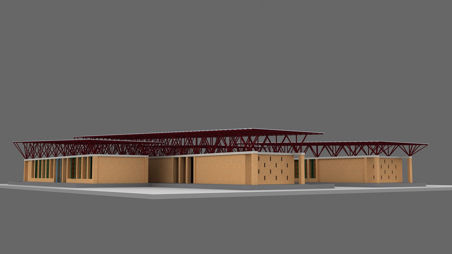 Primary School Building 3D Model - TurboSquid 1865207