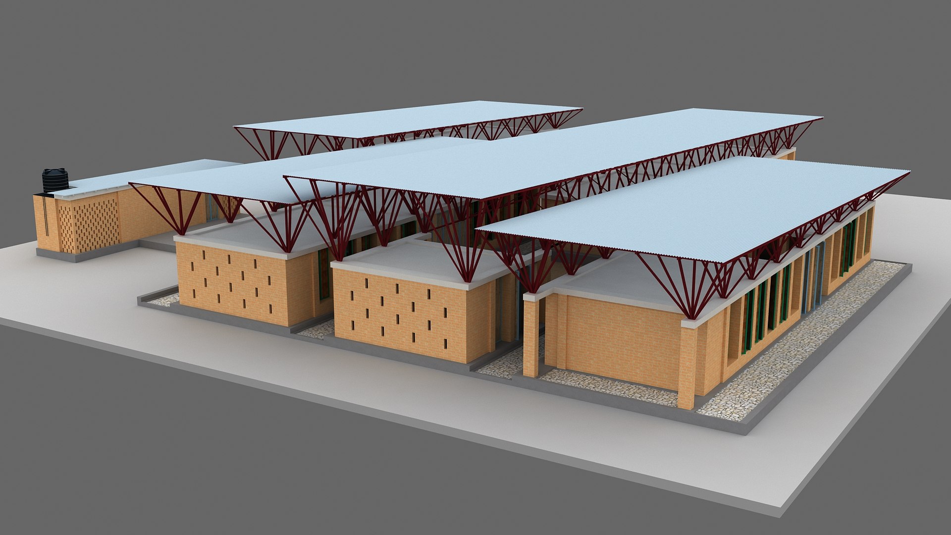 Primary School Building 3D Model - TurboSquid 1865207