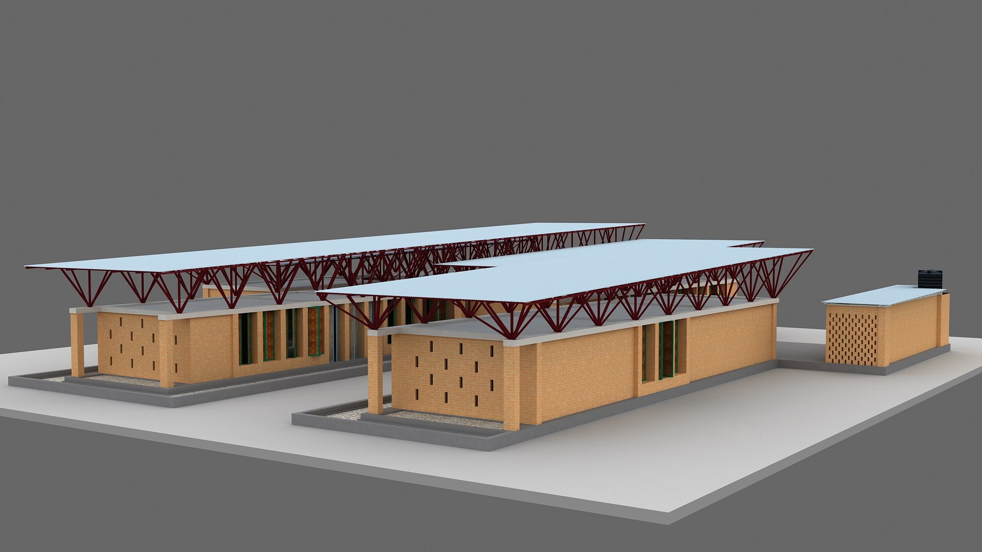 Primary School Building 3D Model - TurboSquid 1865207