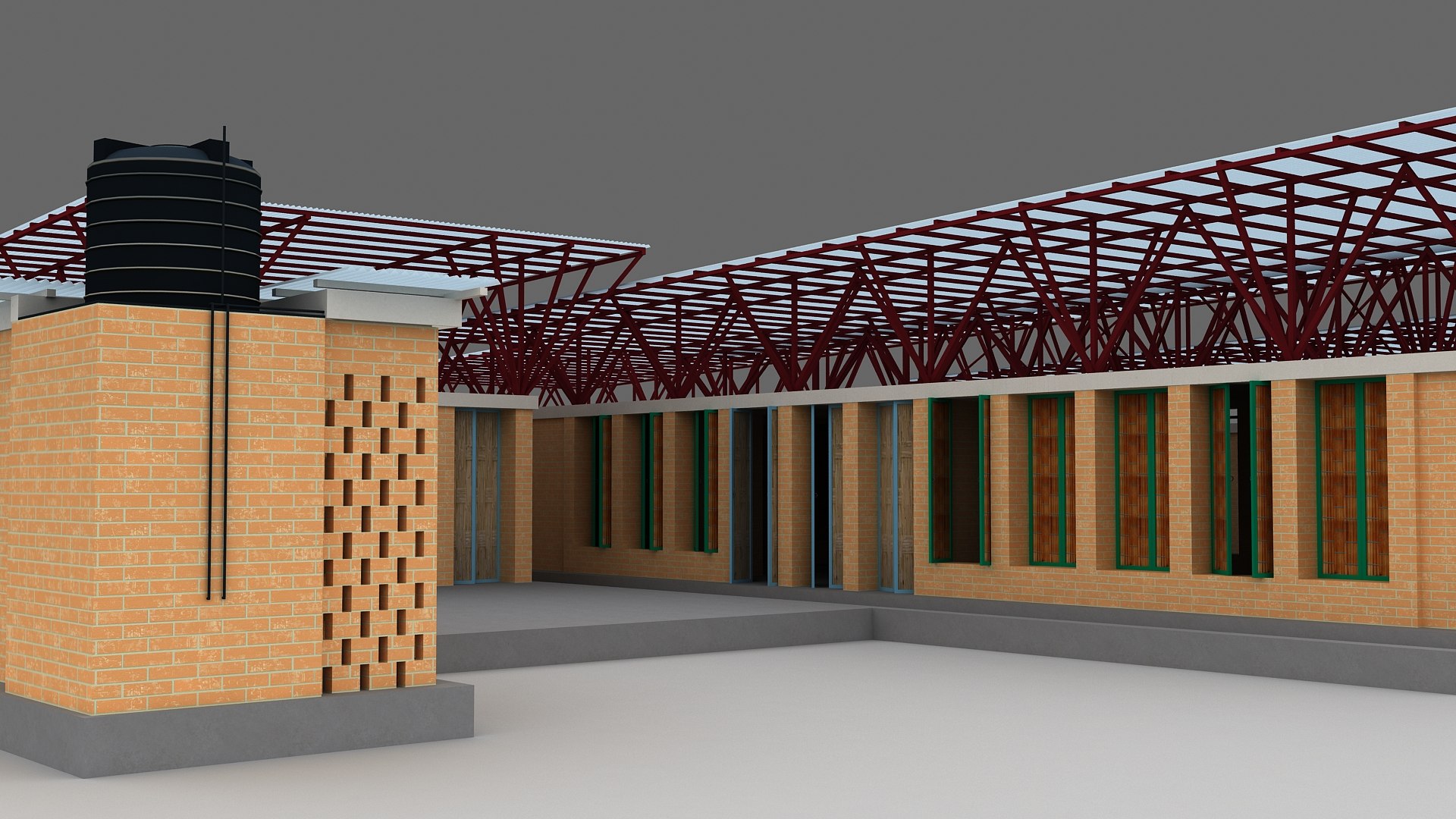 Primary School Building 3D Model - TurboSquid 1865207