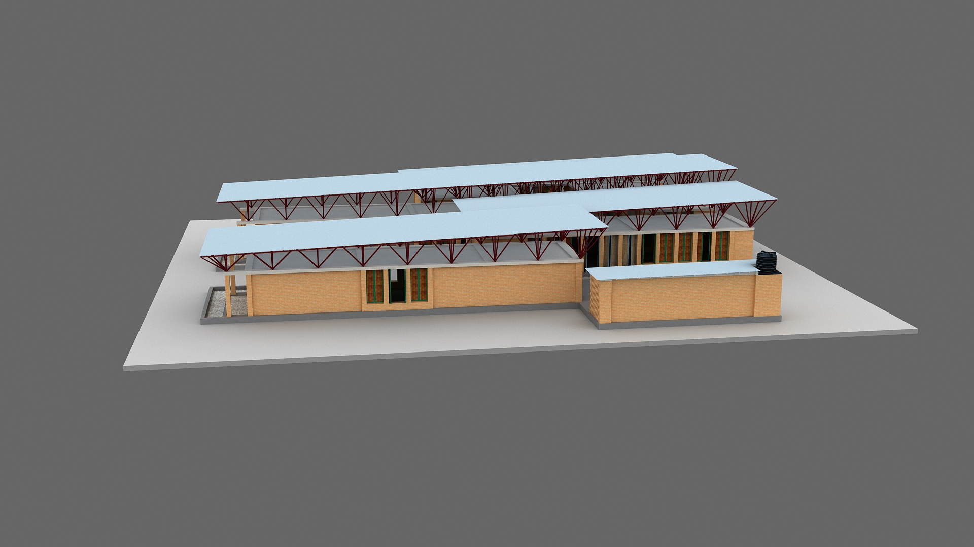 Primary School Building 3D Model - TurboSquid 1865207