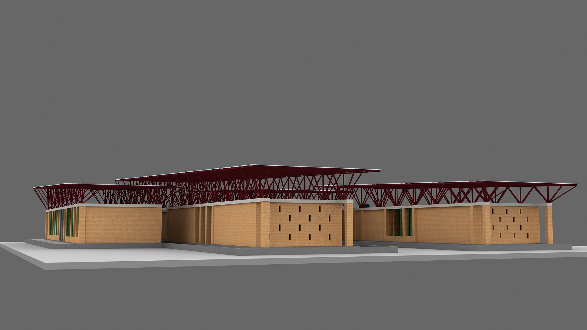 Primary School Building 3D Model - TurboSquid 1865207