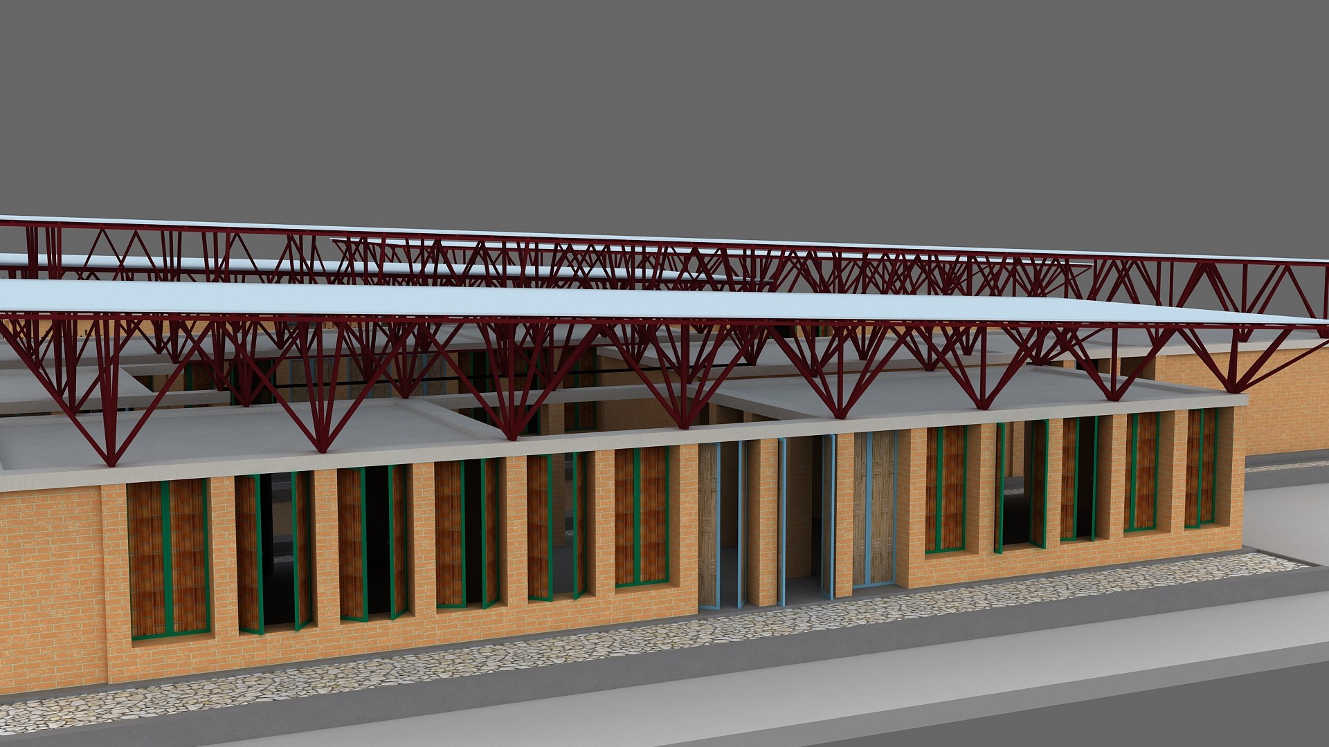 Primary School Building 3D Model - TurboSquid 1865207