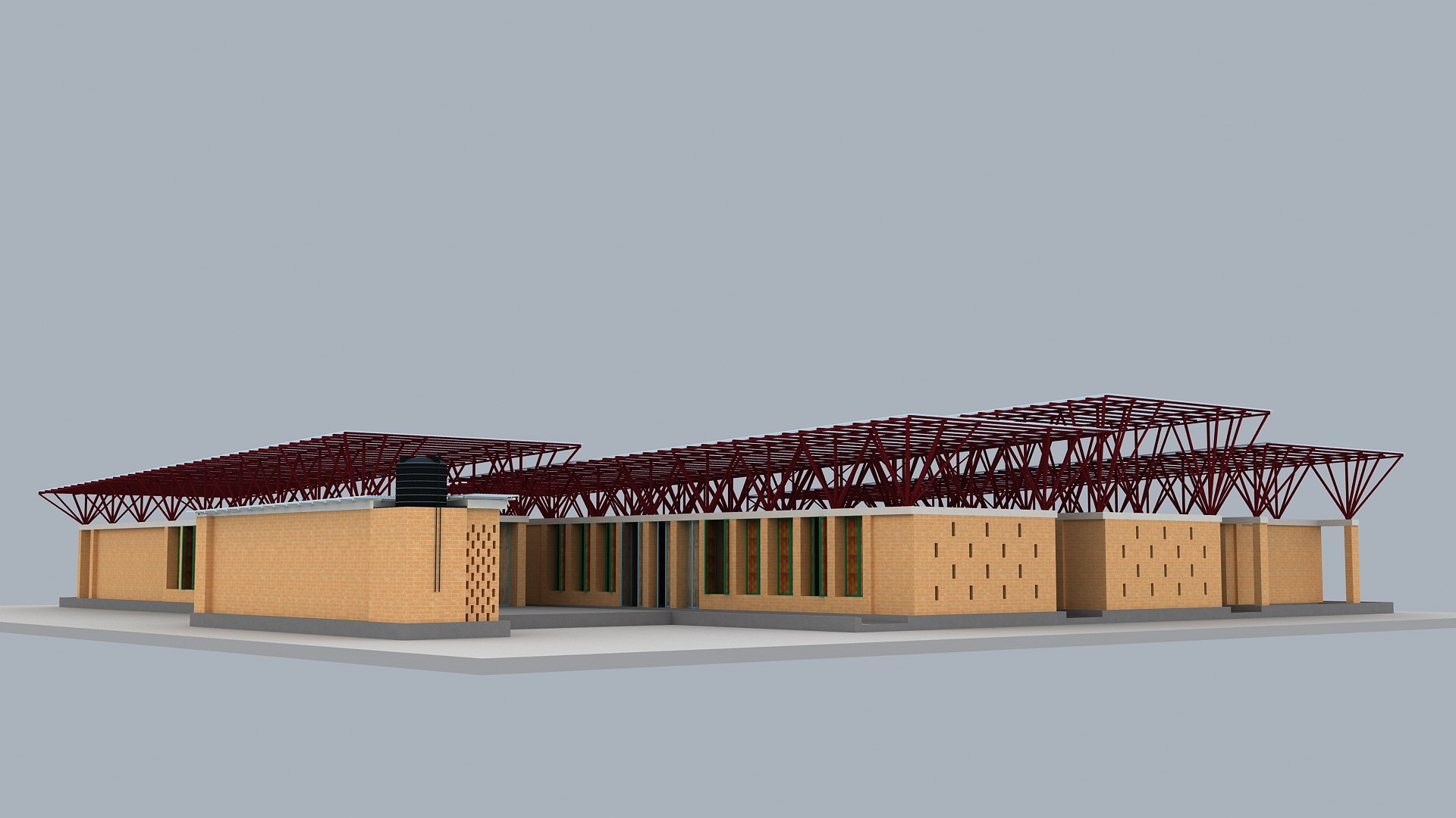 Primary School Building 3D Model - TurboSquid 1865207
