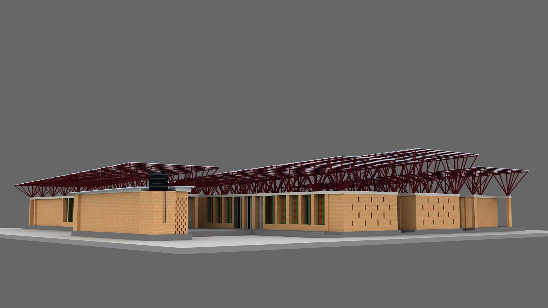 Primary School Building 3D Model - TurboSquid 1865207
