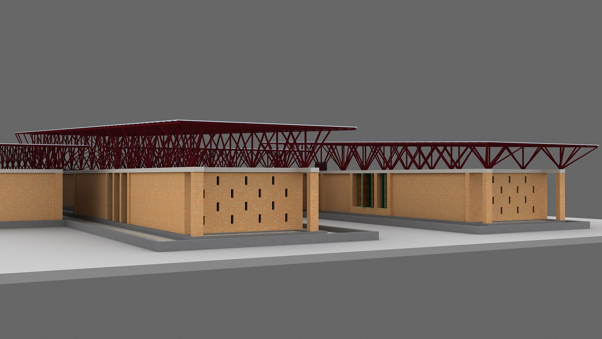Primary School Building 3D Model - TurboSquid 1865207