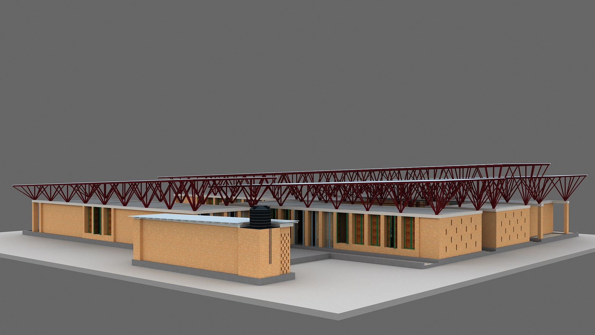 Primary School Building 3D Model - TurboSquid 1865207