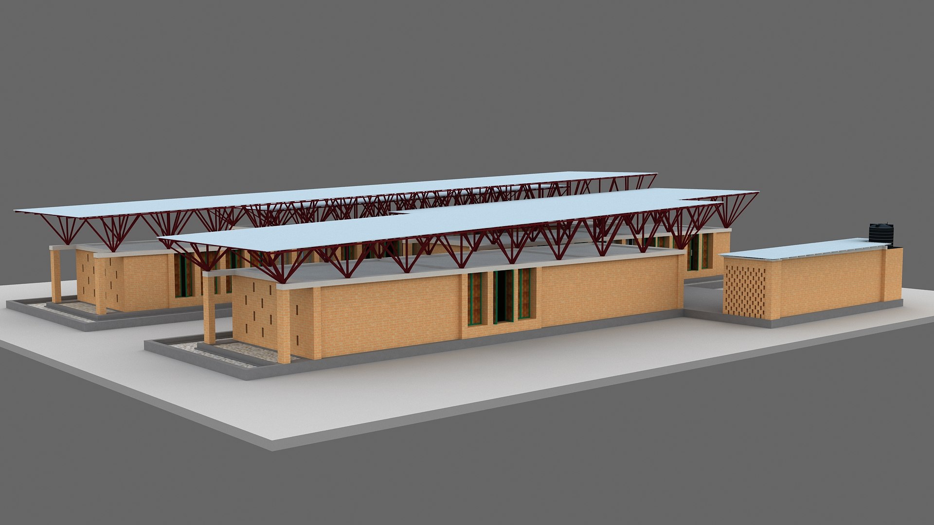 Primary School Building 3D Model - TurboSquid 1865207