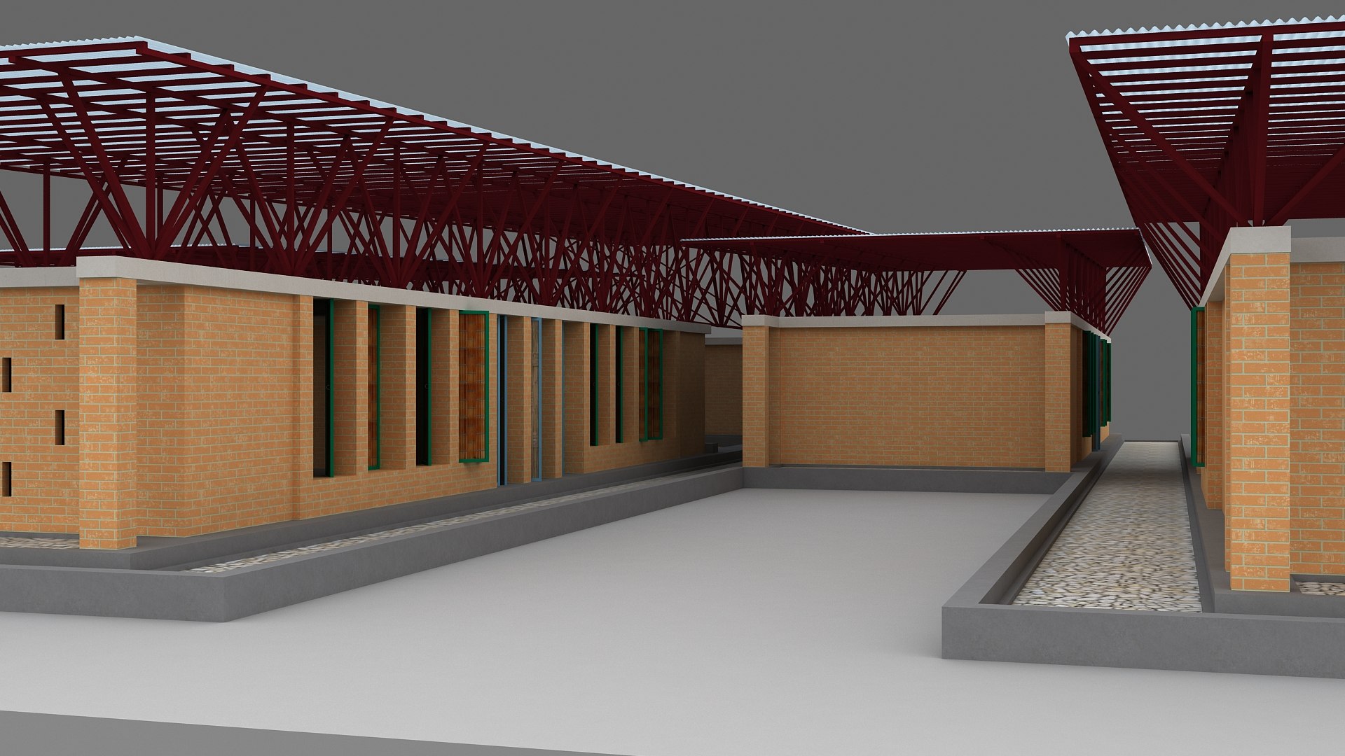 Primary School Building 3D Model - TurboSquid 1865207