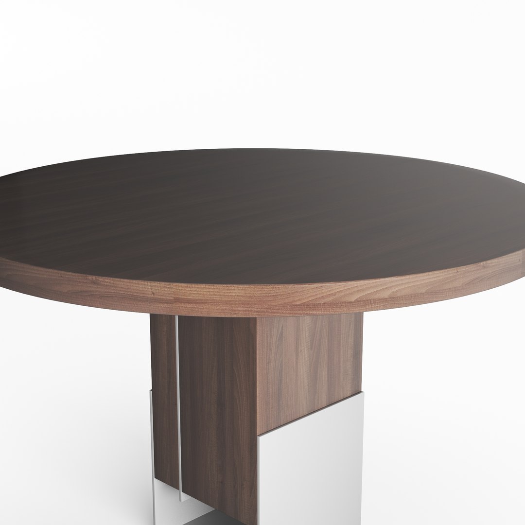 Table Circle Wood Model - TurboSquid 1817248