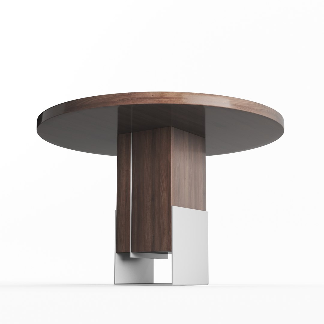 Table Circle Wood Model - TurboSquid 1817248