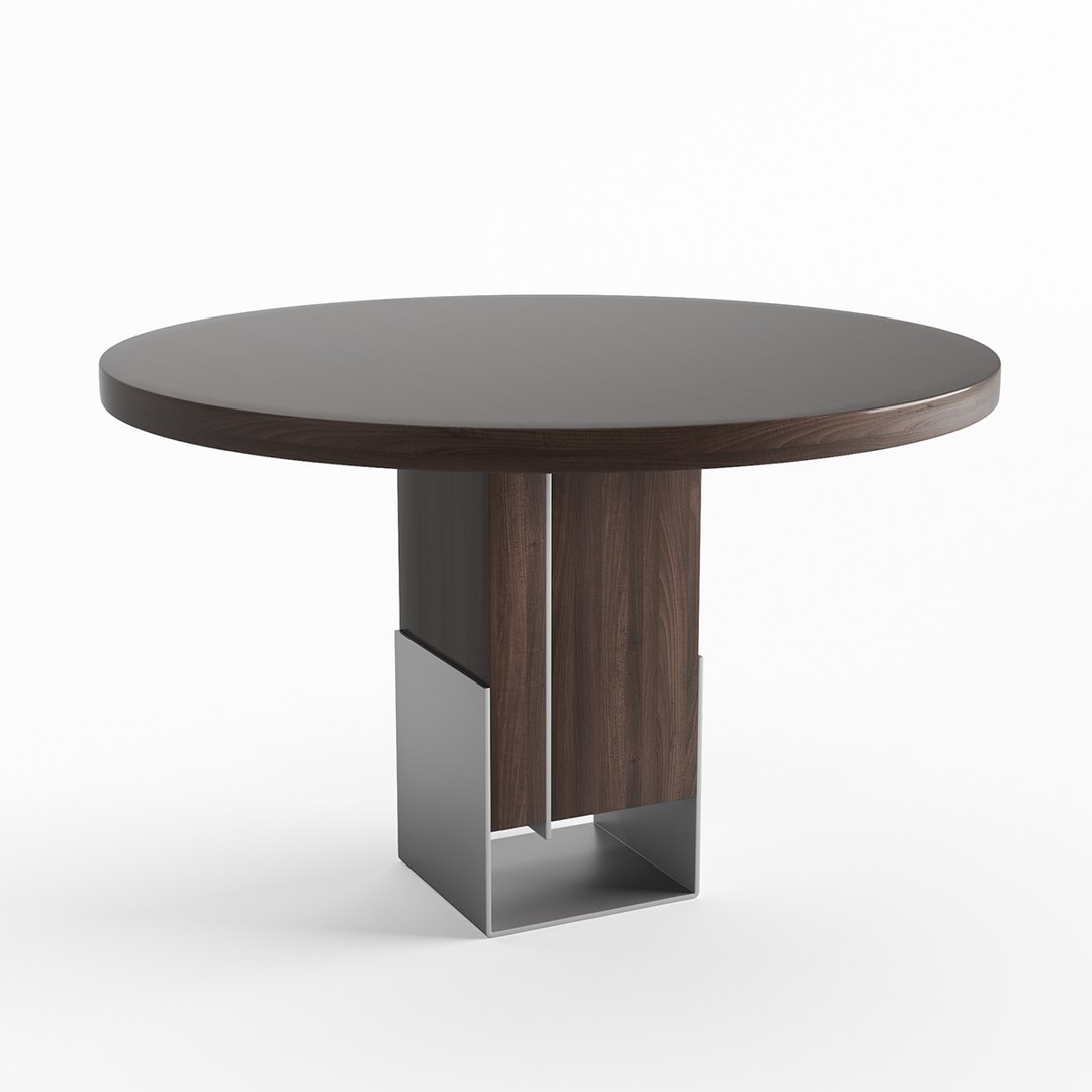 Table Circle Wood model - TurboSquid 1817248
