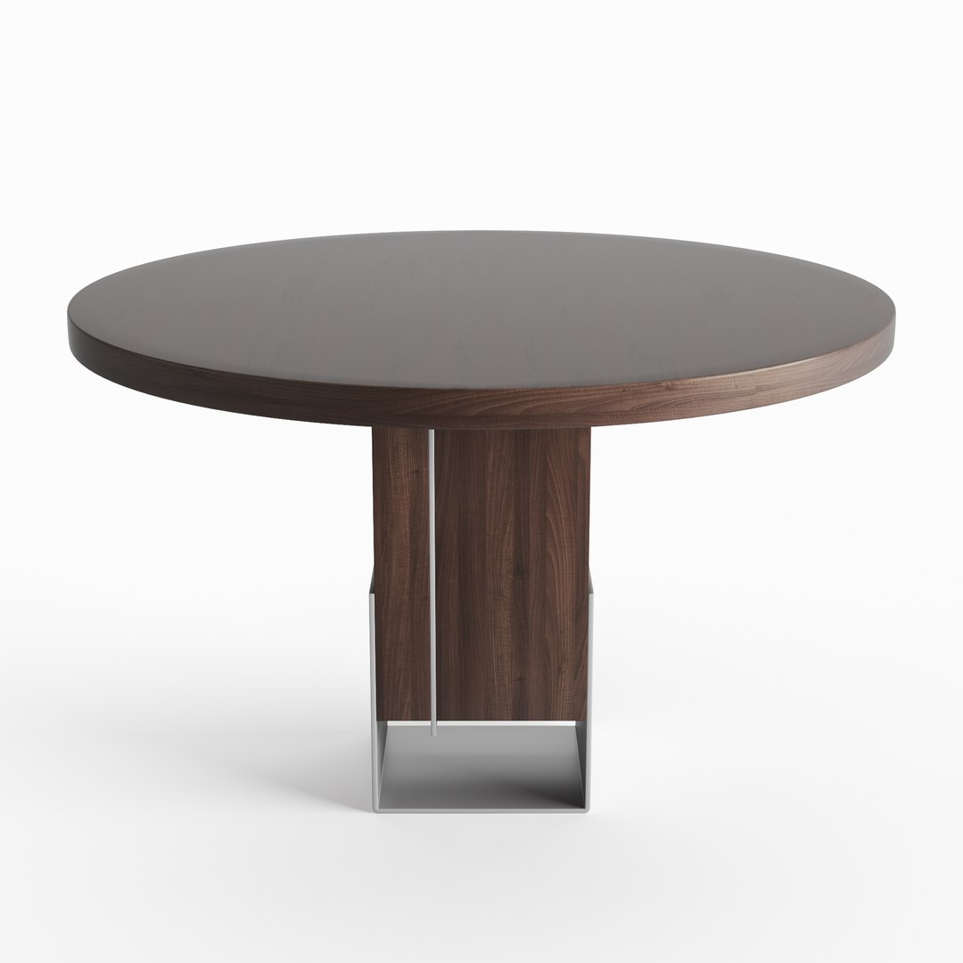 Table Circle Wood Model - TurboSquid 1817248
