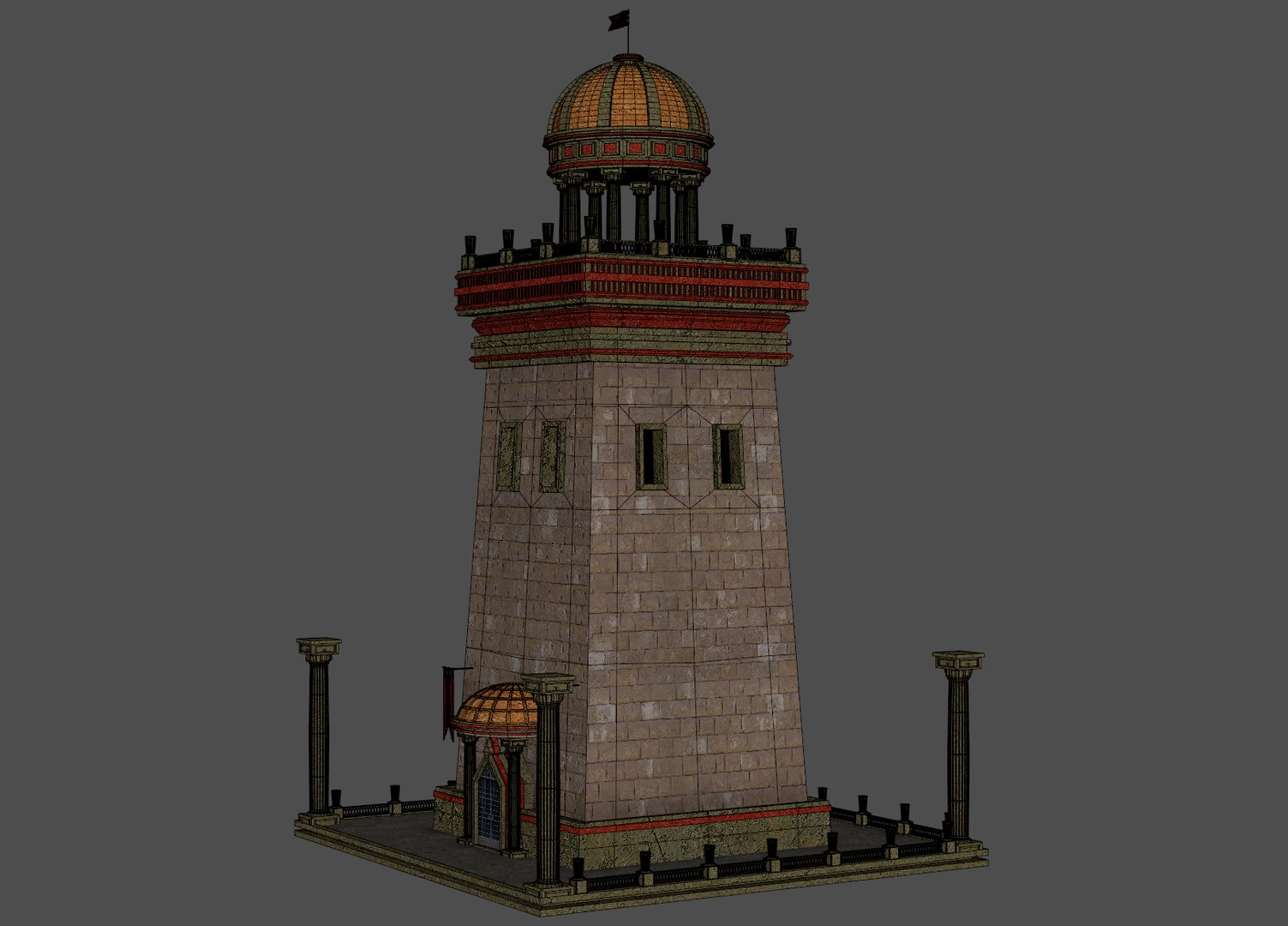 3D Fantasy Small Ancient Tower - TurboSquid 1946625