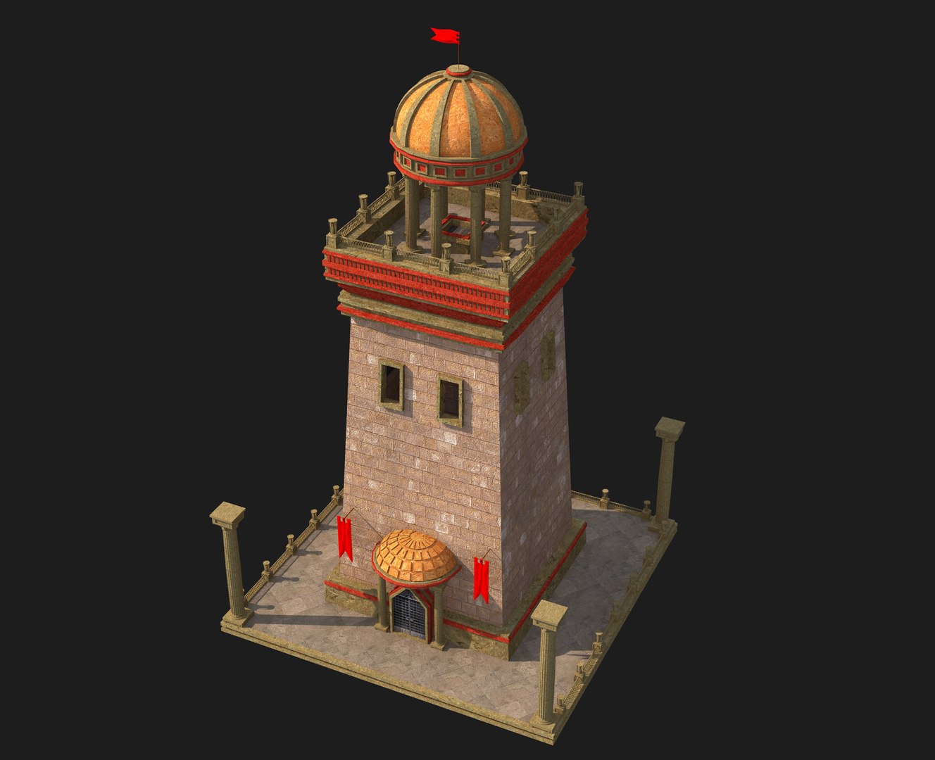 3D Fantasy Small Ancient Tower - TurboSquid 1946625