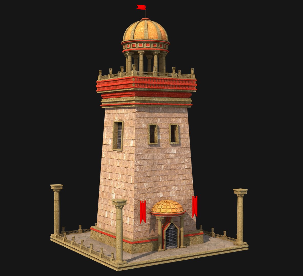 3D Fantasy Small Ancient Tower - TurboSquid 1946625