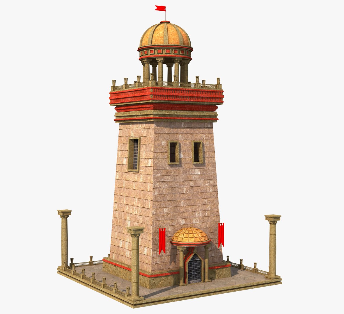 3D Fantasy Small Ancient Tower - TurboSquid 1946625