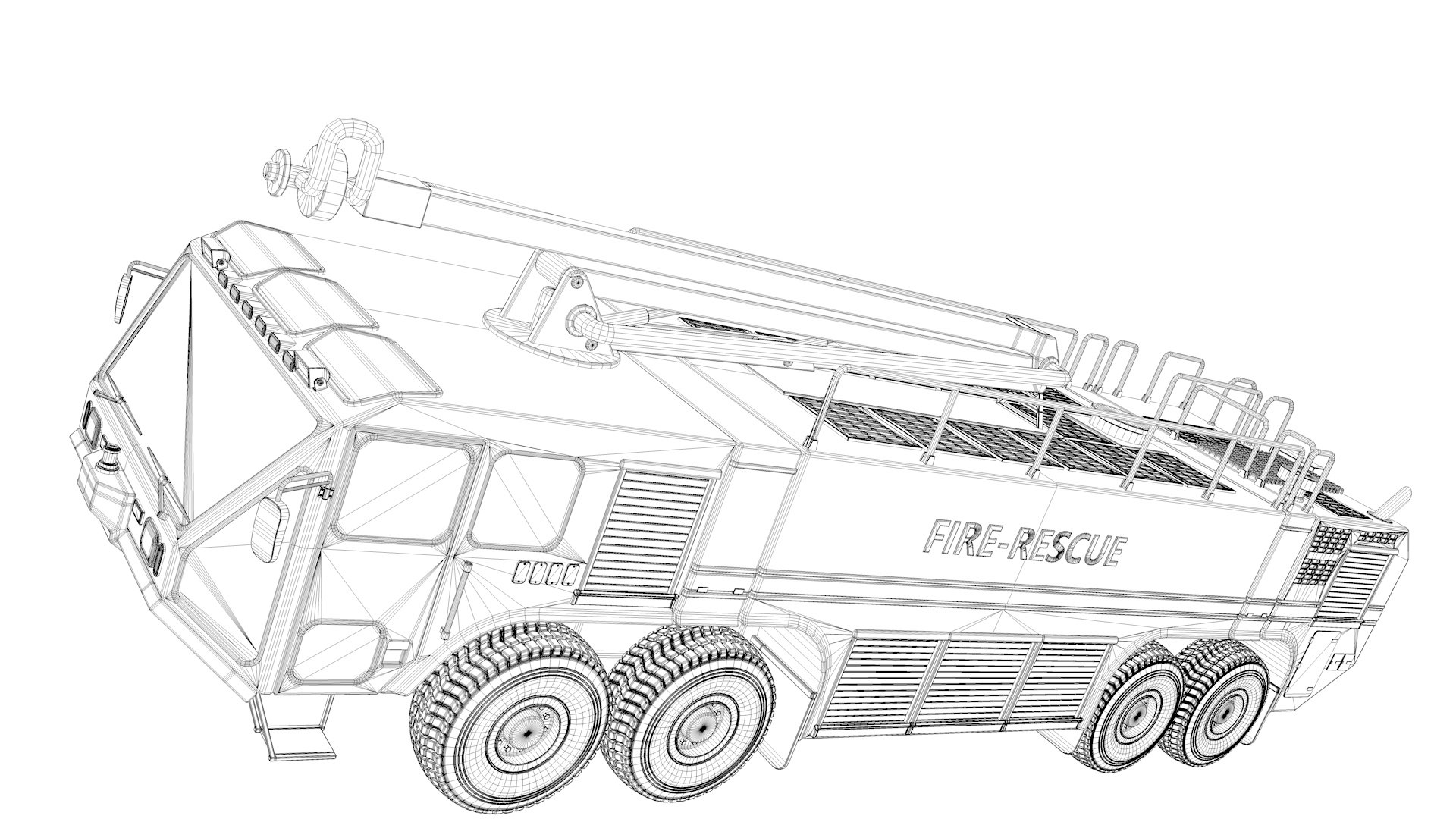 3D Fire Rescue Truck - TurboSquid 2124544