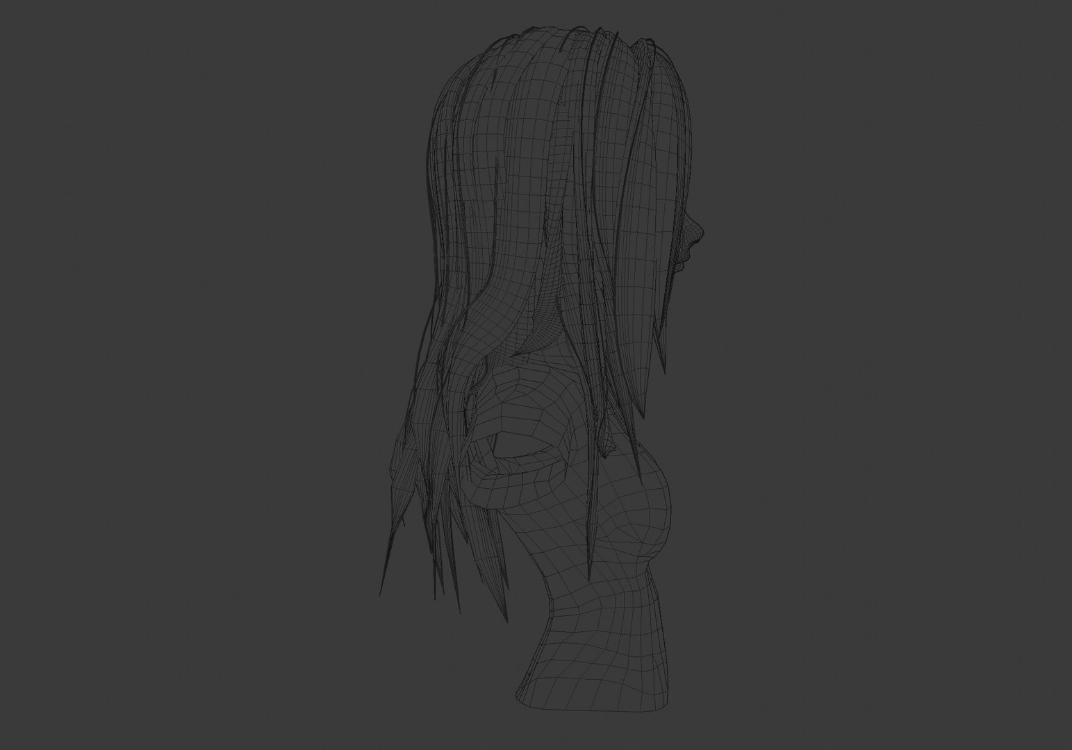 Sharp Cartoon Hairstyle 3D Model - TurboSquid 1921573