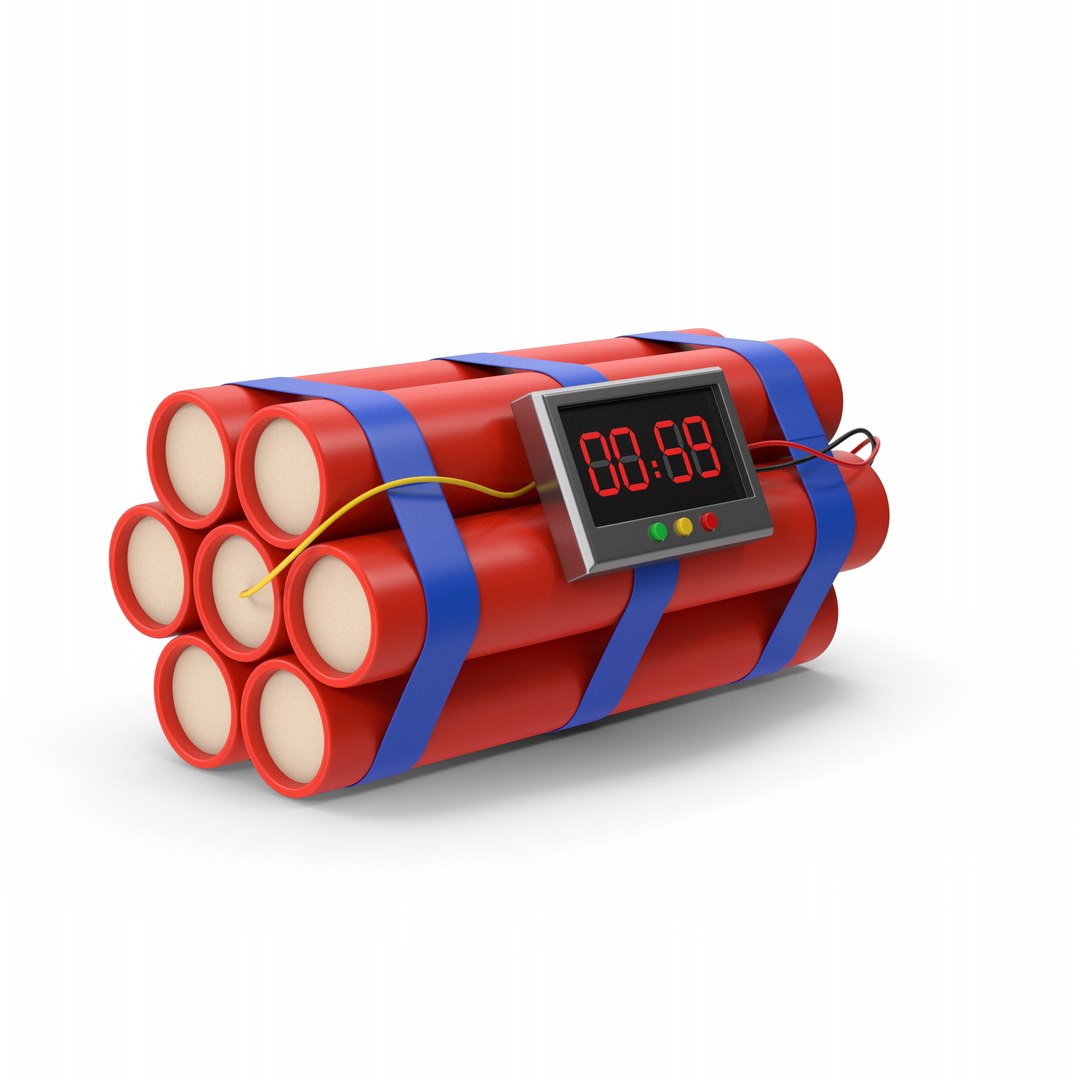 3D Dynamite With 59 Second Left Timer - TurboSquid 2229498
