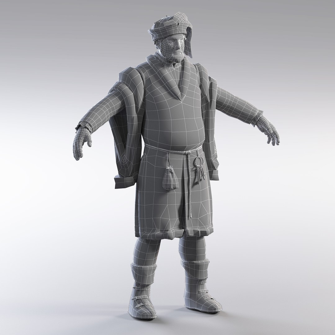 Medieval Merchant 3d Max