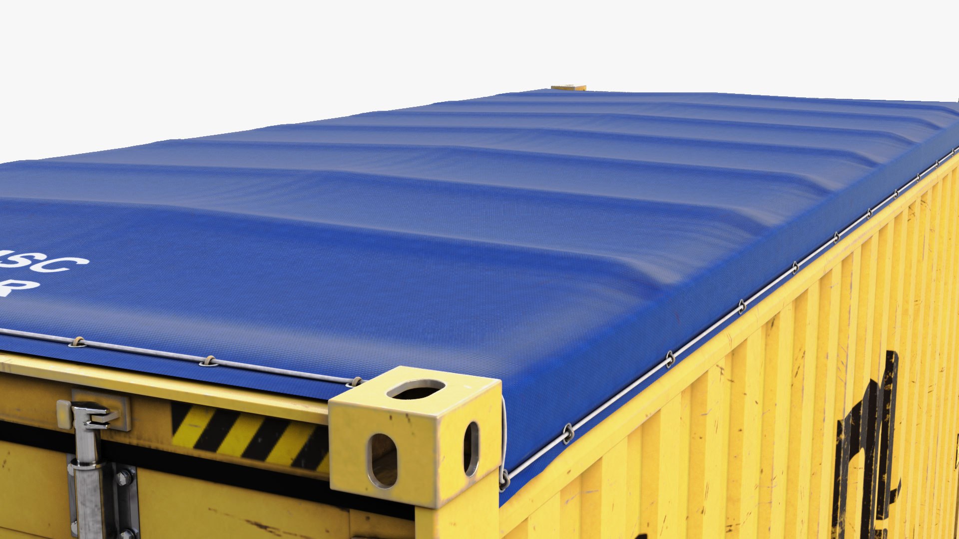 20feet MSC Open Top Shipping Container 3D - TurboSquid 2210897
