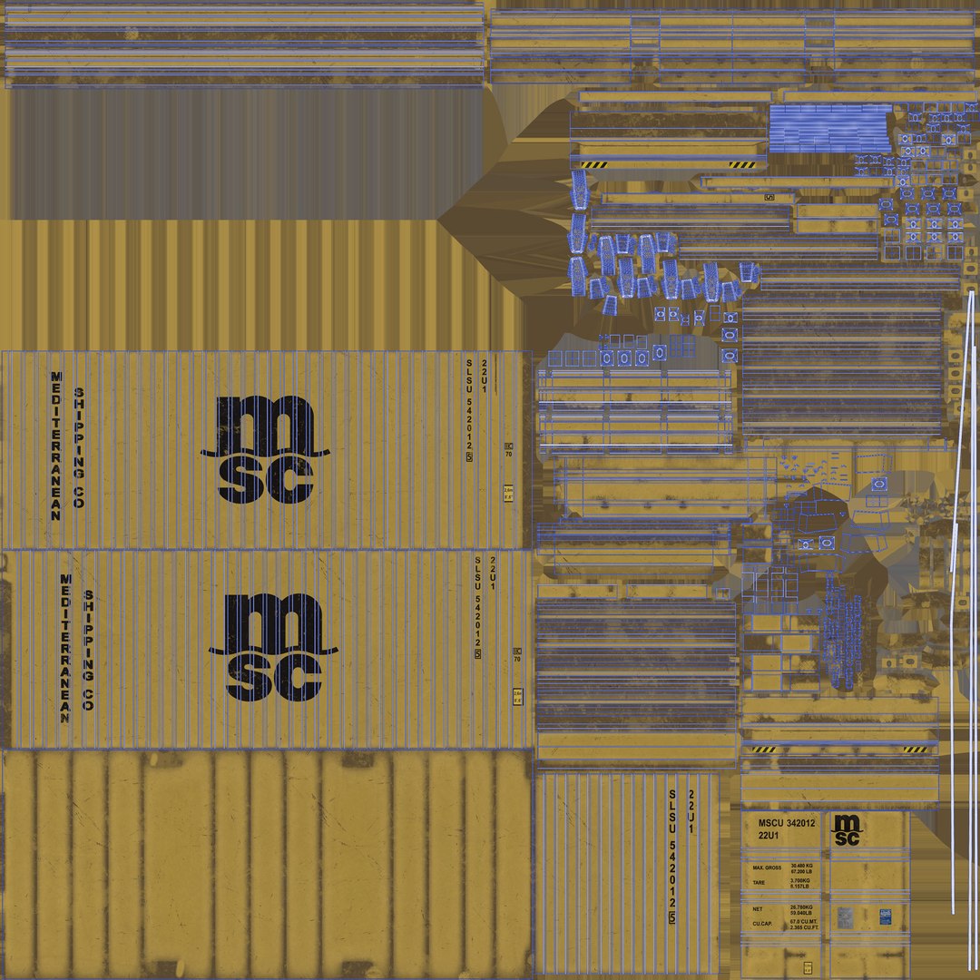 20feet MSC Open Top Shipping Container 3D - TurboSquid 2210897