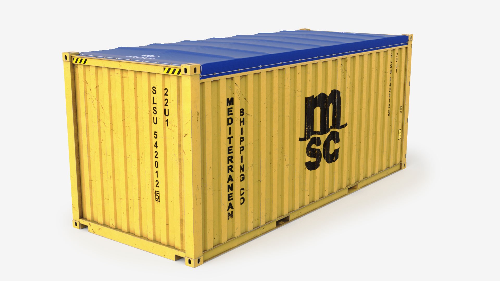 20feet MSC Open Top Shipping Container 3D - TurboSquid 2210897